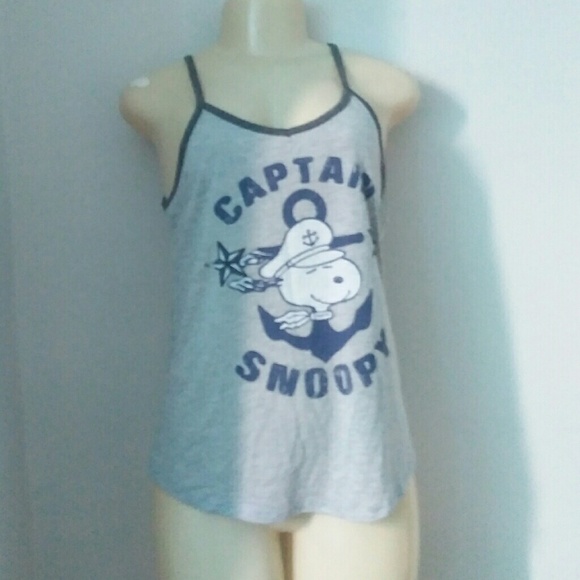 Peanuts | Tops | Nwt Peanuts Captain Snoopy Tank Top Small | Poshmark